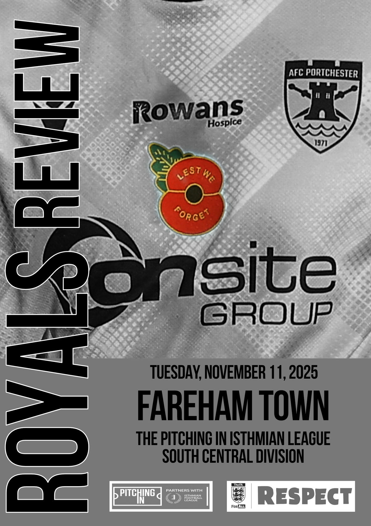 Get your copy of the matchday programme for the game against Fareham ...