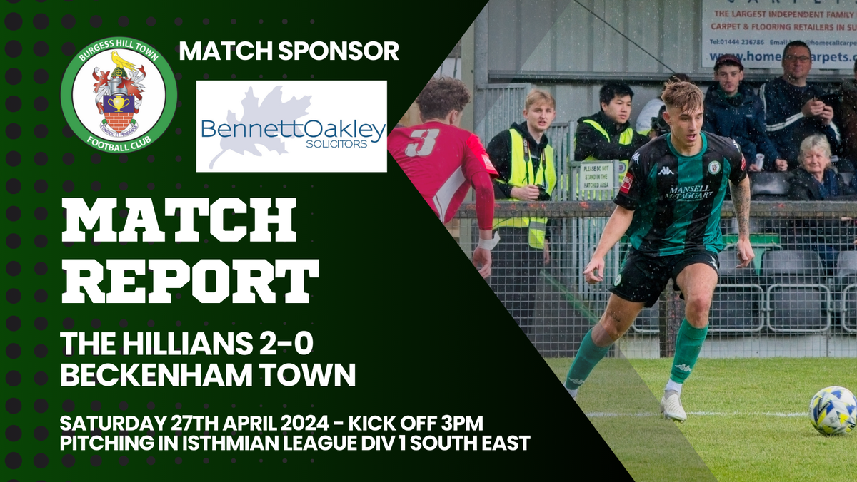 Report: Beckenham Town (H) – Burgess Hill Town FC