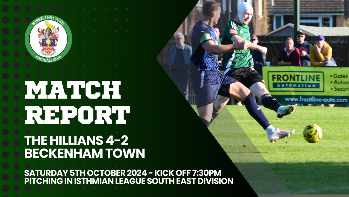 Report: Beckenham Town (H) – Burgess Hill Town FC