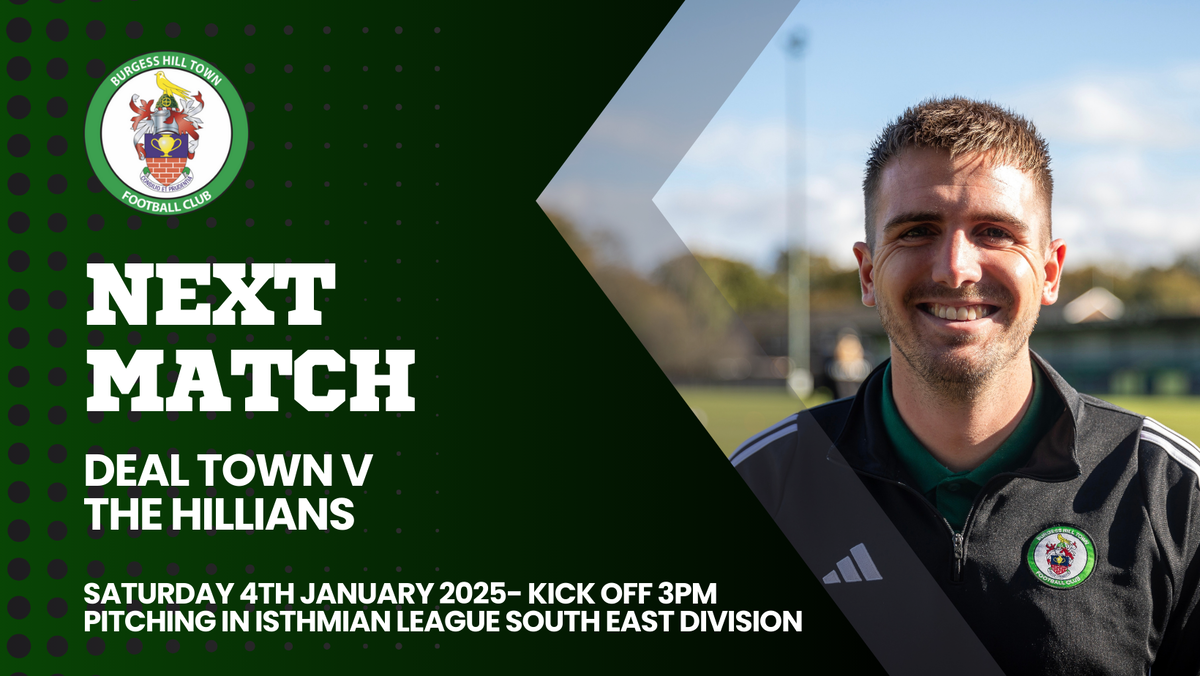Saturday: Hill away at Deal – Burgess Hill Town FC
