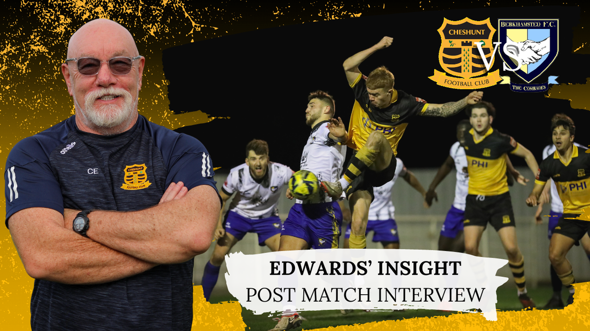 Edwards’ Insight Herts FA Senior Cup Quarter Final – Cheshunt Football Club