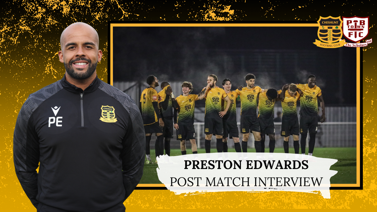 Preston Edwards I Post Match Interview I 22/10/2024 – Cheshunt Football ...