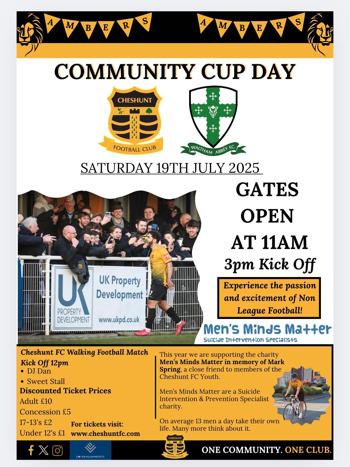 CHESHUNT COMMUNITY CUP 2025 – Cheshunt Football Club