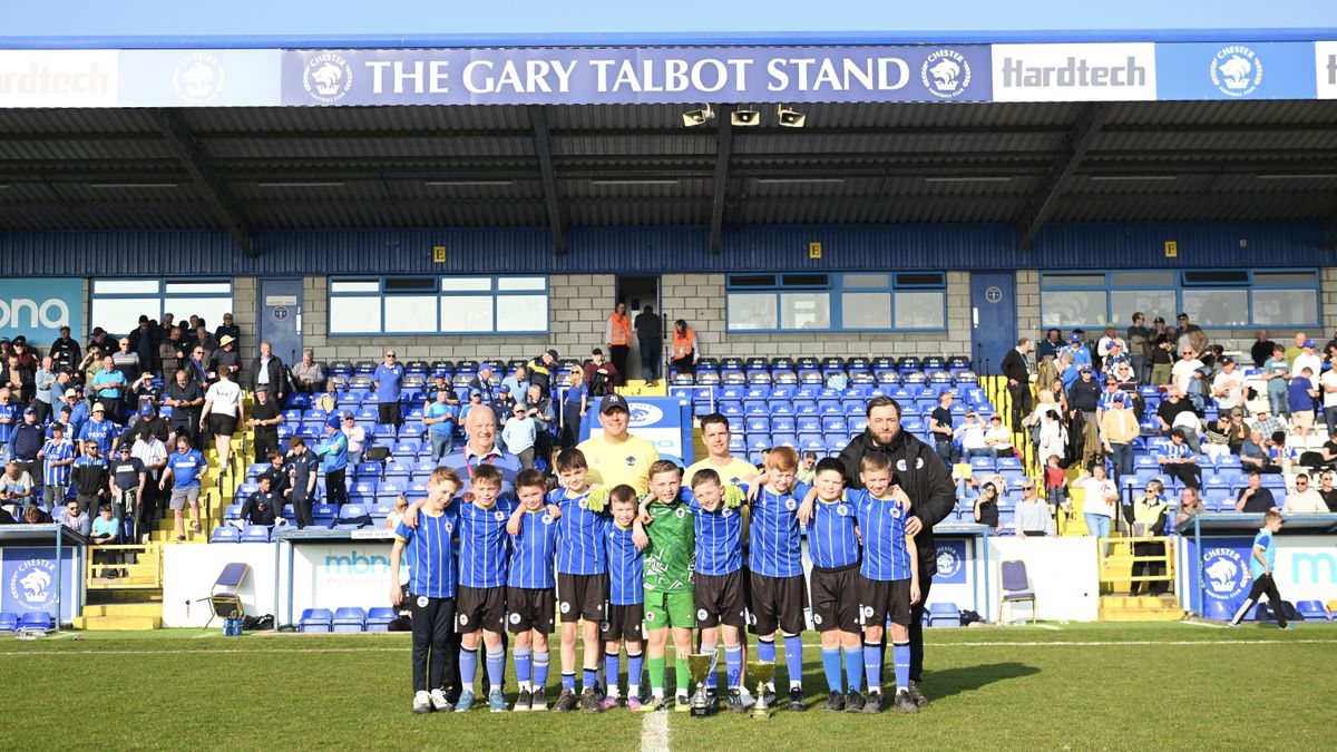 Chester FC Under-9s’ presentation at the Deva Stadium – Chester FC
