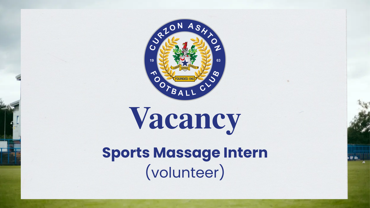 Job Vacancy – Curzon Ashton FC