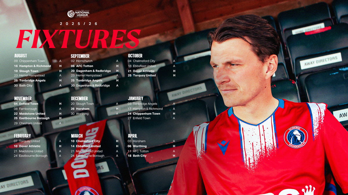 2025/26 National League South Fixtures – Dorking Wanderers