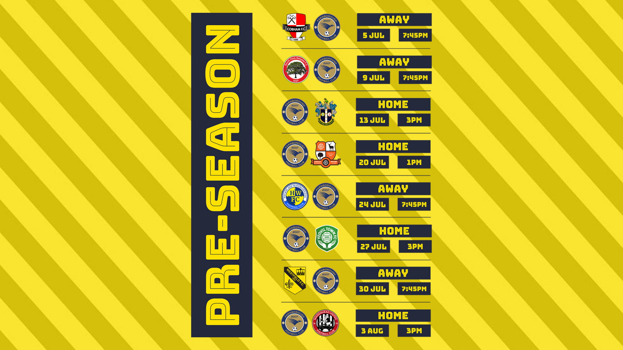 Pre-Season 2024/25 – Farnborough FC