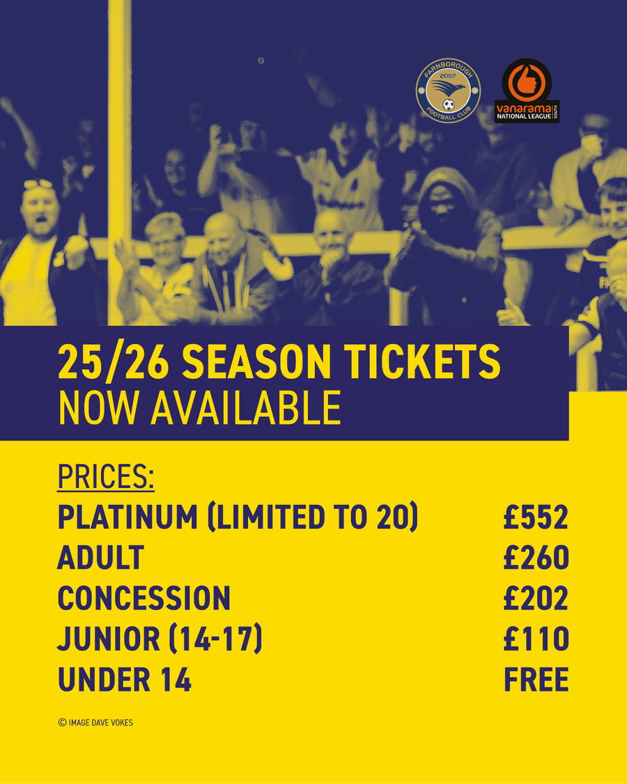 Key dates ahead of new National League season – Farnborough FC