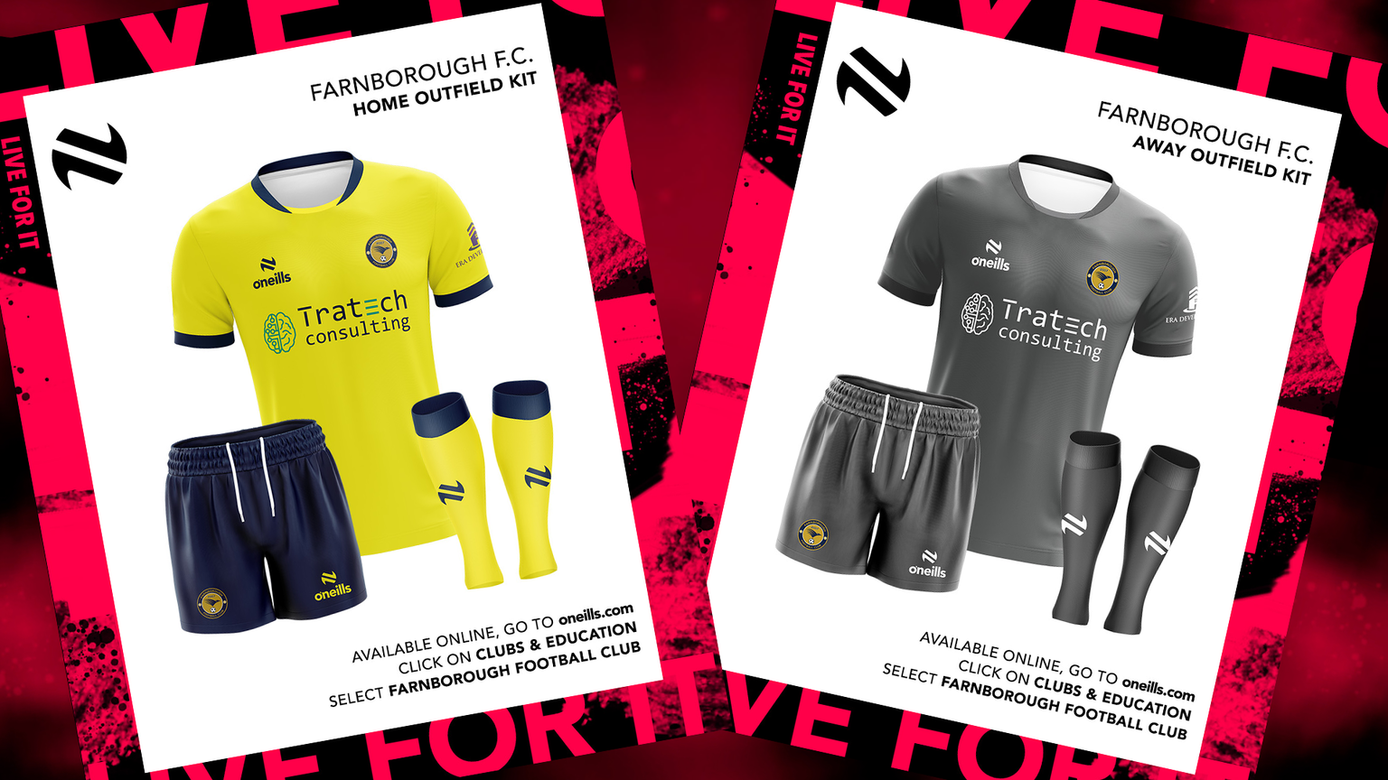 New O’Neills kits revealed – Farnborough FC
