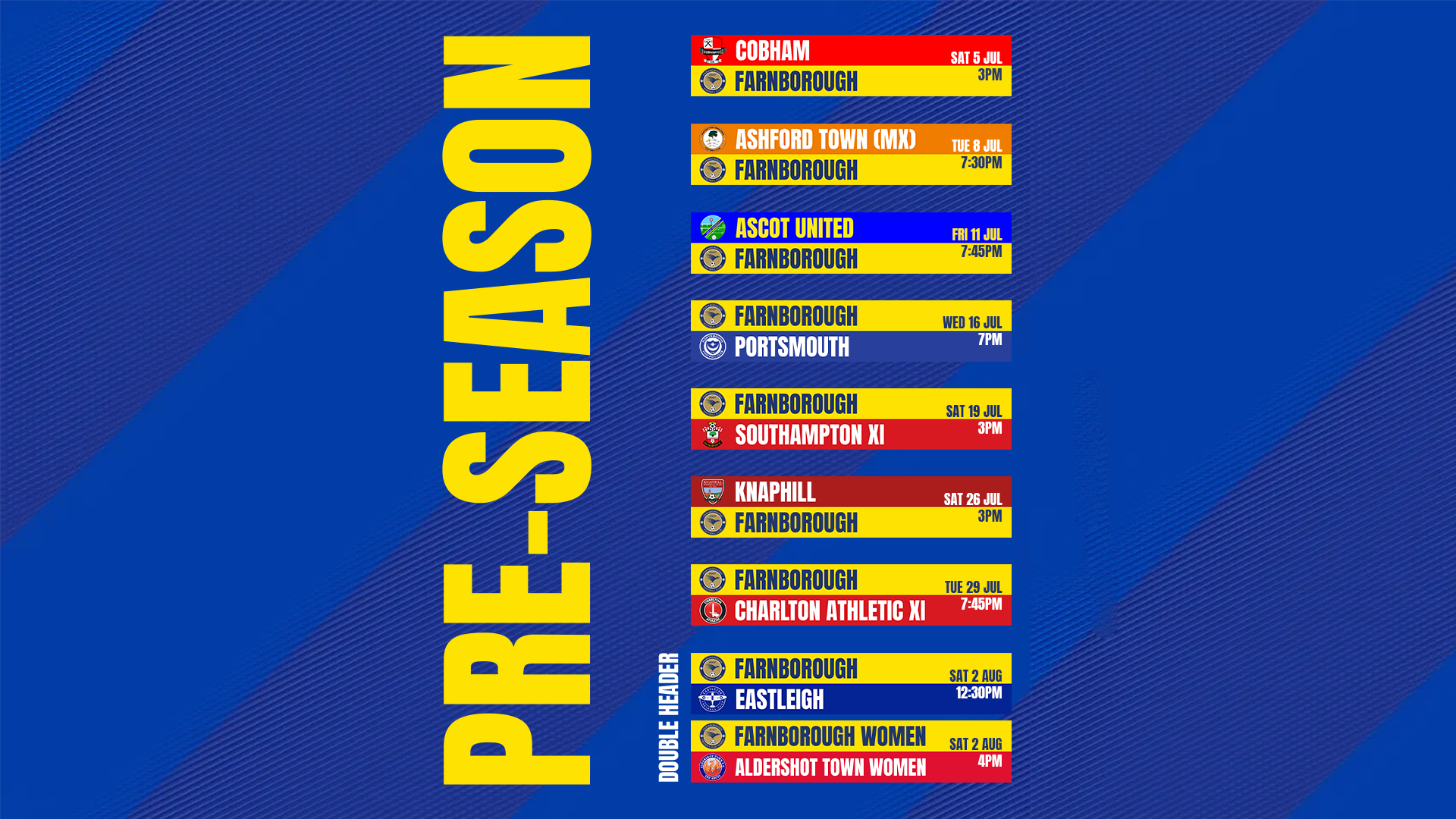 Pre-Season 2025/26 – Farnborough FC