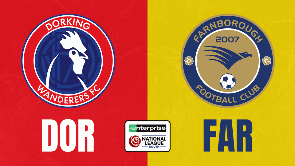 Match Day Information: Dorking Wanderers (A) – Farnborough FC