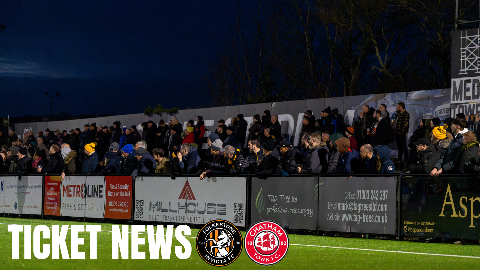Ticket News: Chatham Town (h) – Folkestone Invicta FC