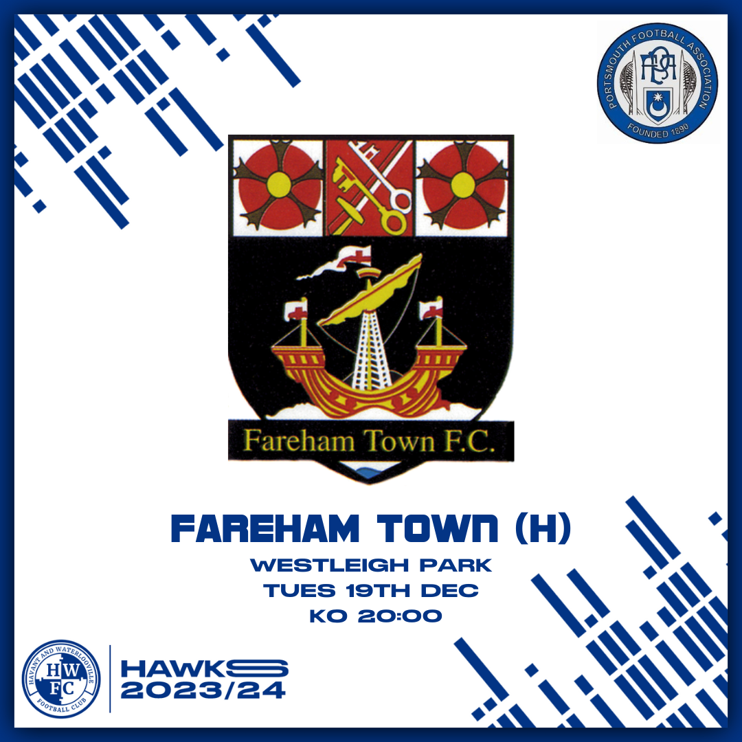 Portsmouth Senior Cup: Fareham Town (H) – Havant & Waterlooville FC