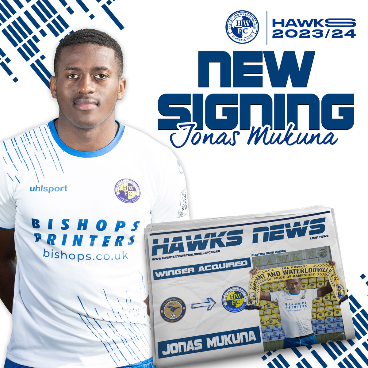 New Signing: Mukuna Joins the Hawks – Havant & Waterlooville FC