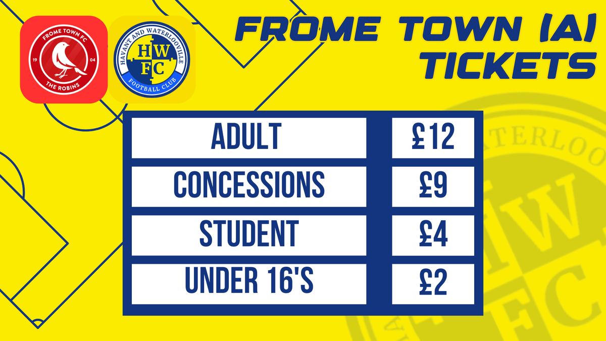 Tickets | FA Trophy – Frome Town (A) – Havant & Waterlooville FC