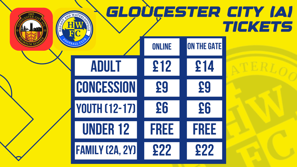 Tickets | Gloucester City (A) – Havant & Waterlooville FC