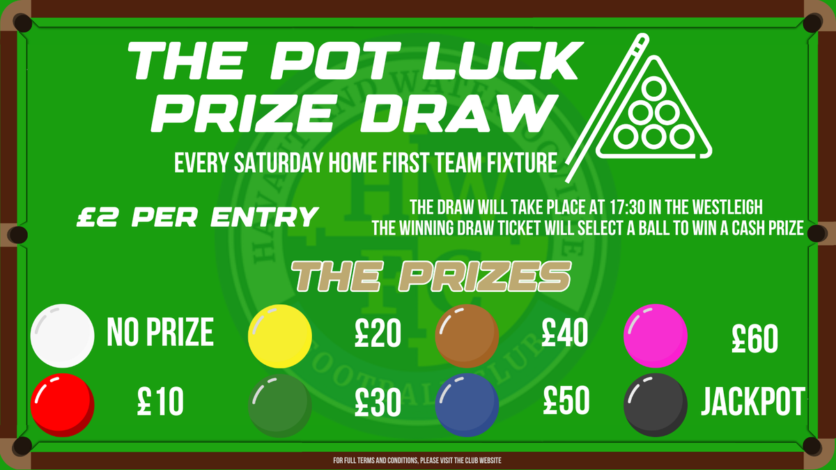 The Pot Luck Prize Draw – Havant & Waterlooville FC