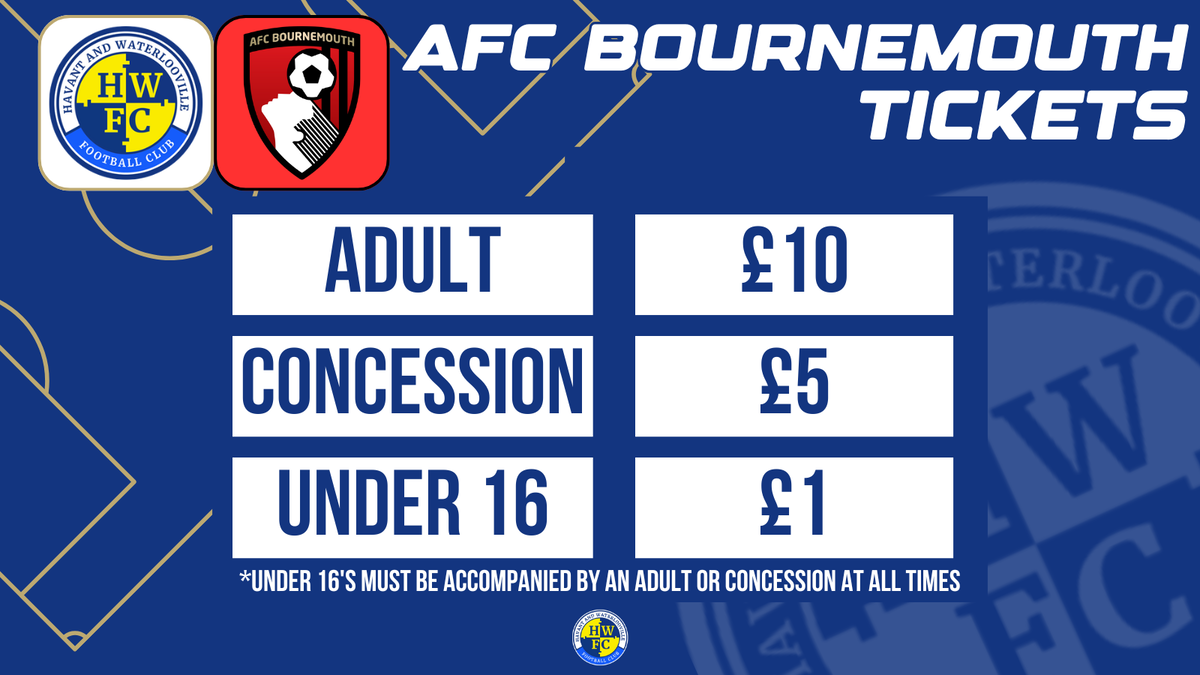 Tickets | AFC Bournemouth (H) – Havant & Waterlooville FC