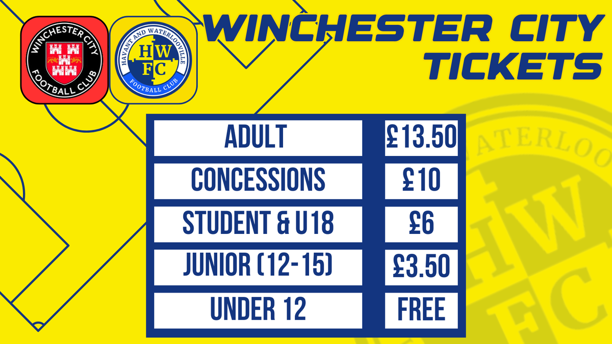 Tickets | Winchester City (A) – Havant & Waterlooville FC