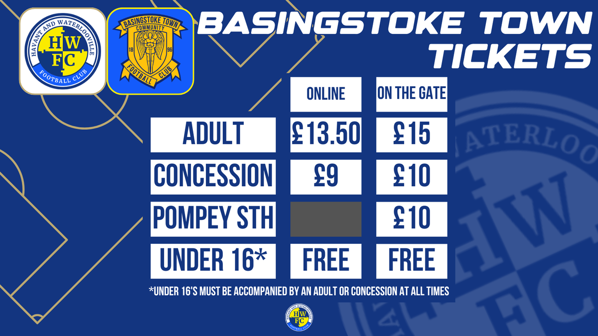 Tickets | Basingstoke Town (H) – Havant & Waterlooville FC