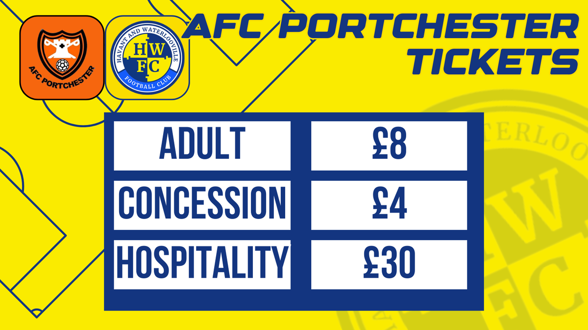 Tickets | AFC Portchester (A) – Servio Men’s Senior Cup – Havant ...
