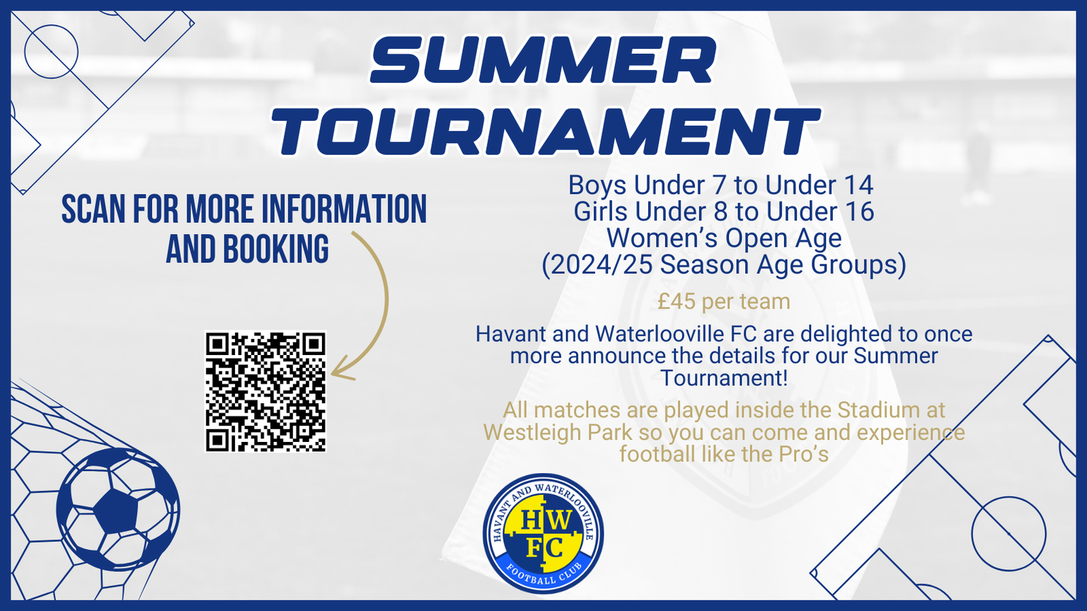HWFC 2025 6-a-side Summer Tournament Dates – Havant & Waterlooville FC