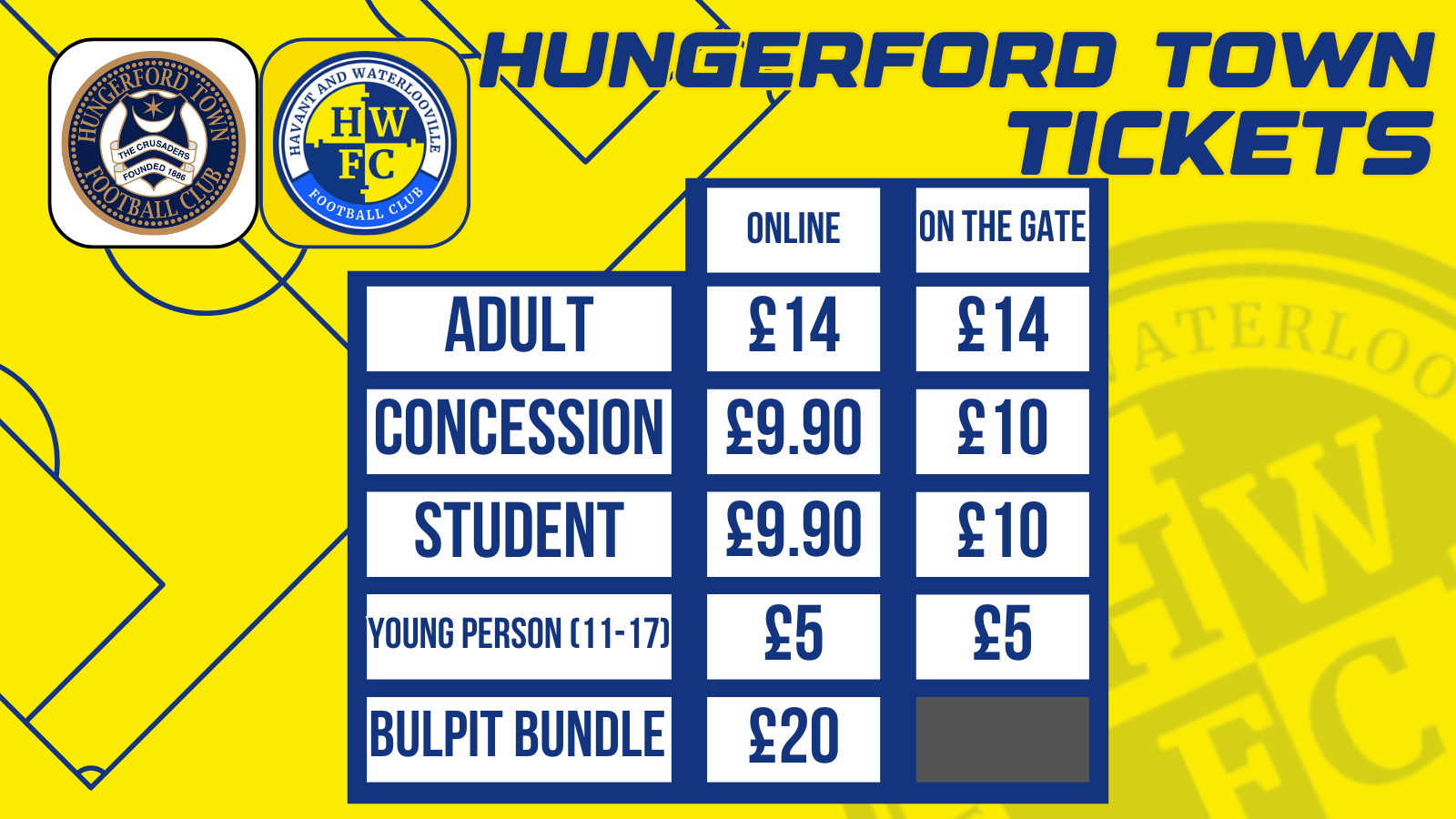 Tickets | Hungerford Town (A) – Havant & Waterlooville FC