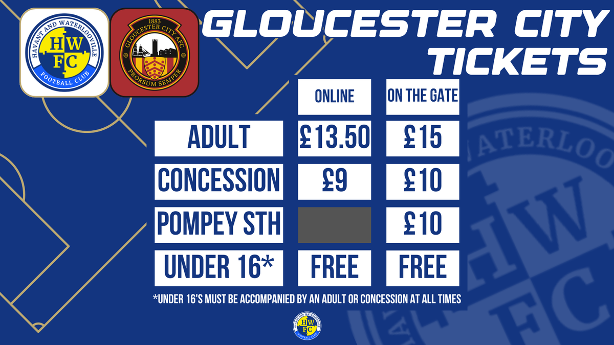 Tickets | Gloucester City (H) – Havant & Waterlooville FC