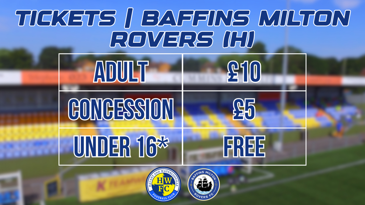 Tickets | Baffins Milton Rovers (H) – PSF – Havant & Waterlooville FC
