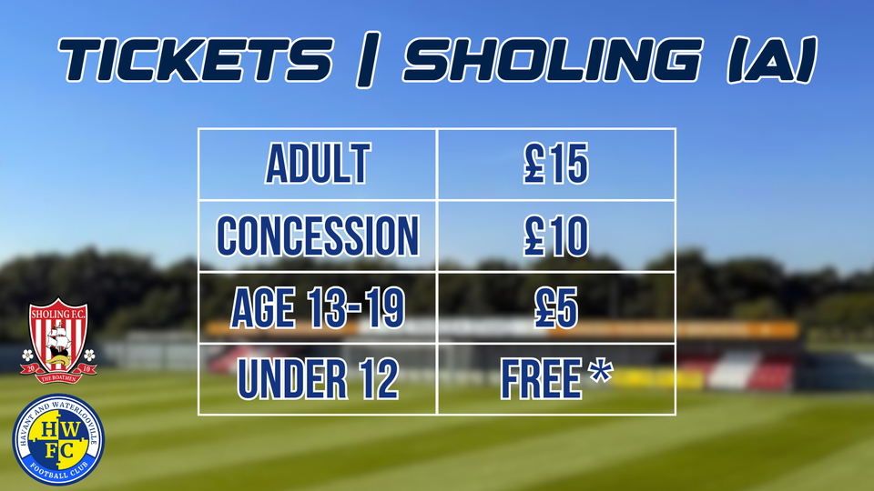 Tickets | Sholing (A) – Havant & Waterlooville FC