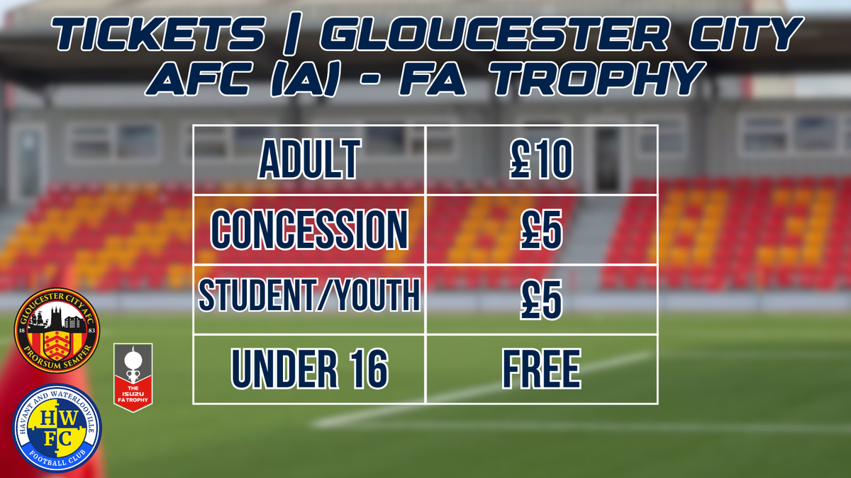 Tickets | Gloucester City AFC (A) – FA Trophy – Havant & Waterlooville FC