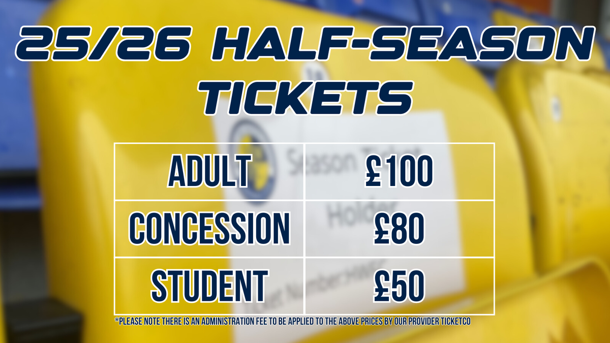 Half-Season Tickets On Sale Now – Havant & Waterlooville FC