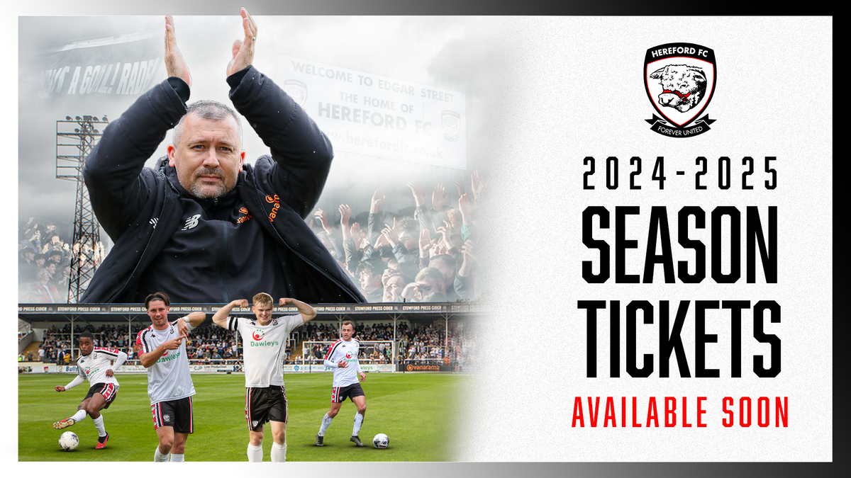 Season Ticket Update – Hereford FC