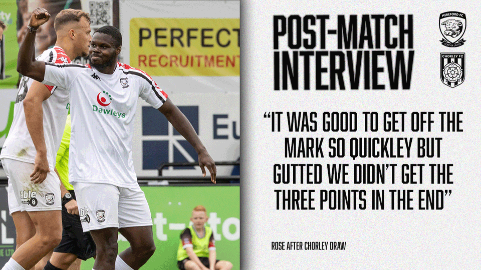 Interview: Rose After Scoring on His Hereford Debut – Hereford FC