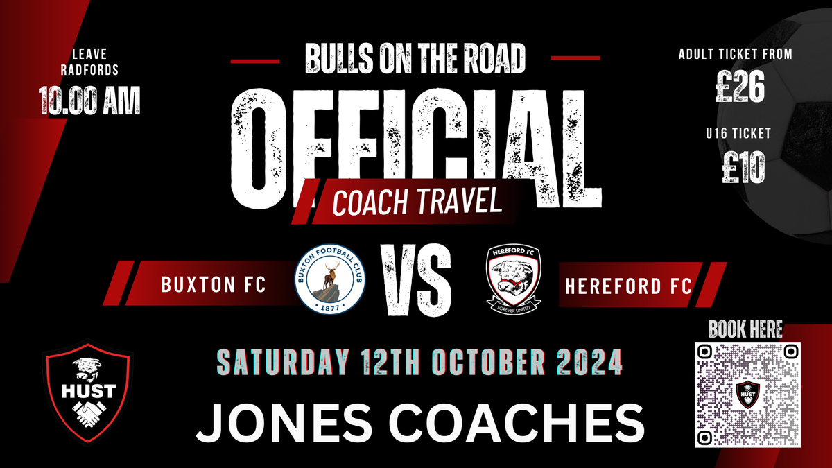 Bulls on the Road Official Coach Travel to Buxton – Hereford FC