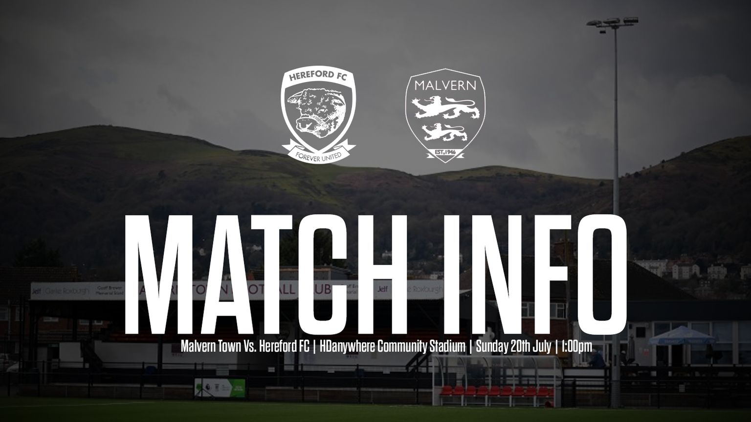 INFO: Malvern Town (A) – Hereford FC