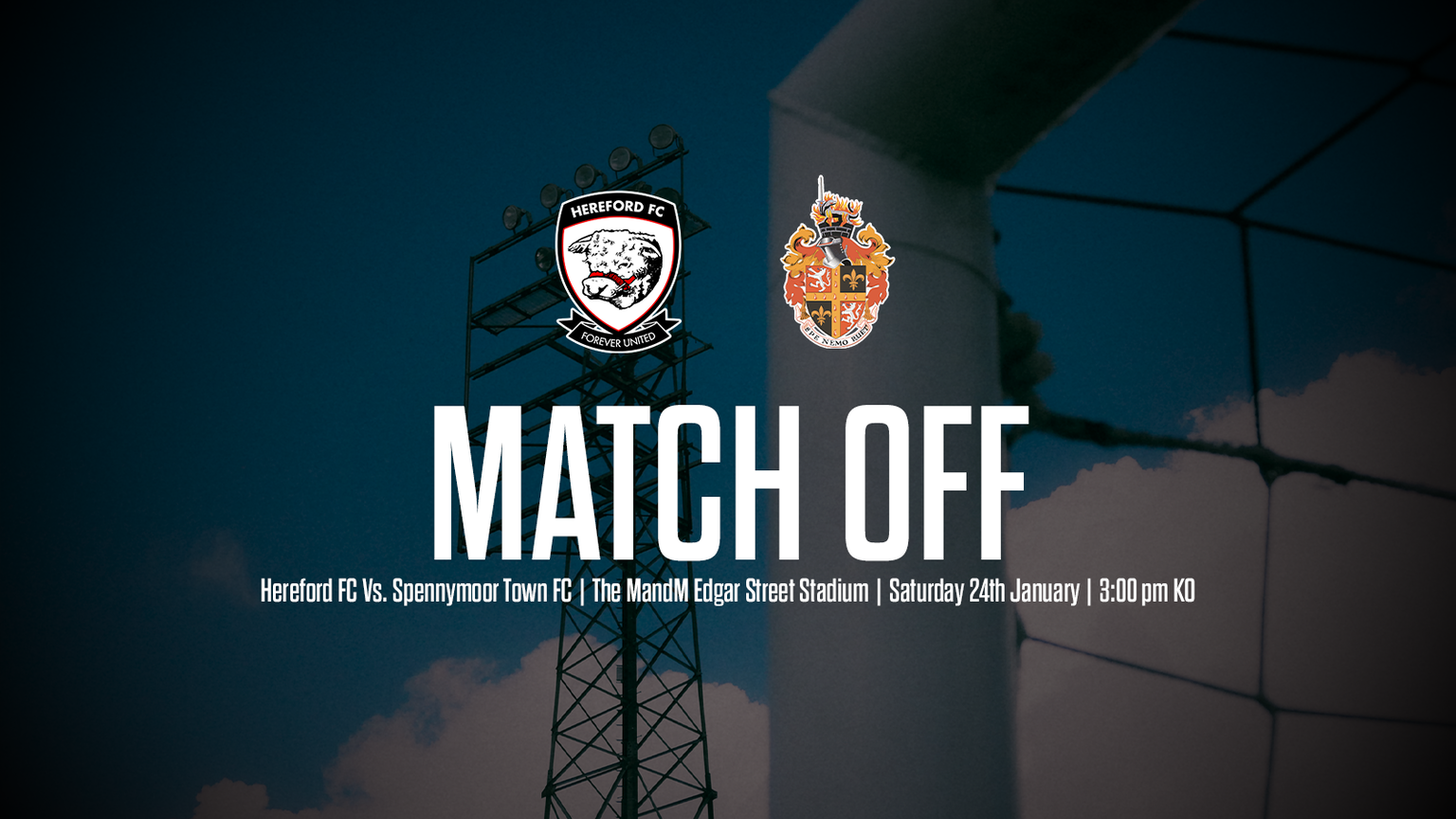 FIXTURES: Spennymoor Town Match Postponed – Hereford FC
