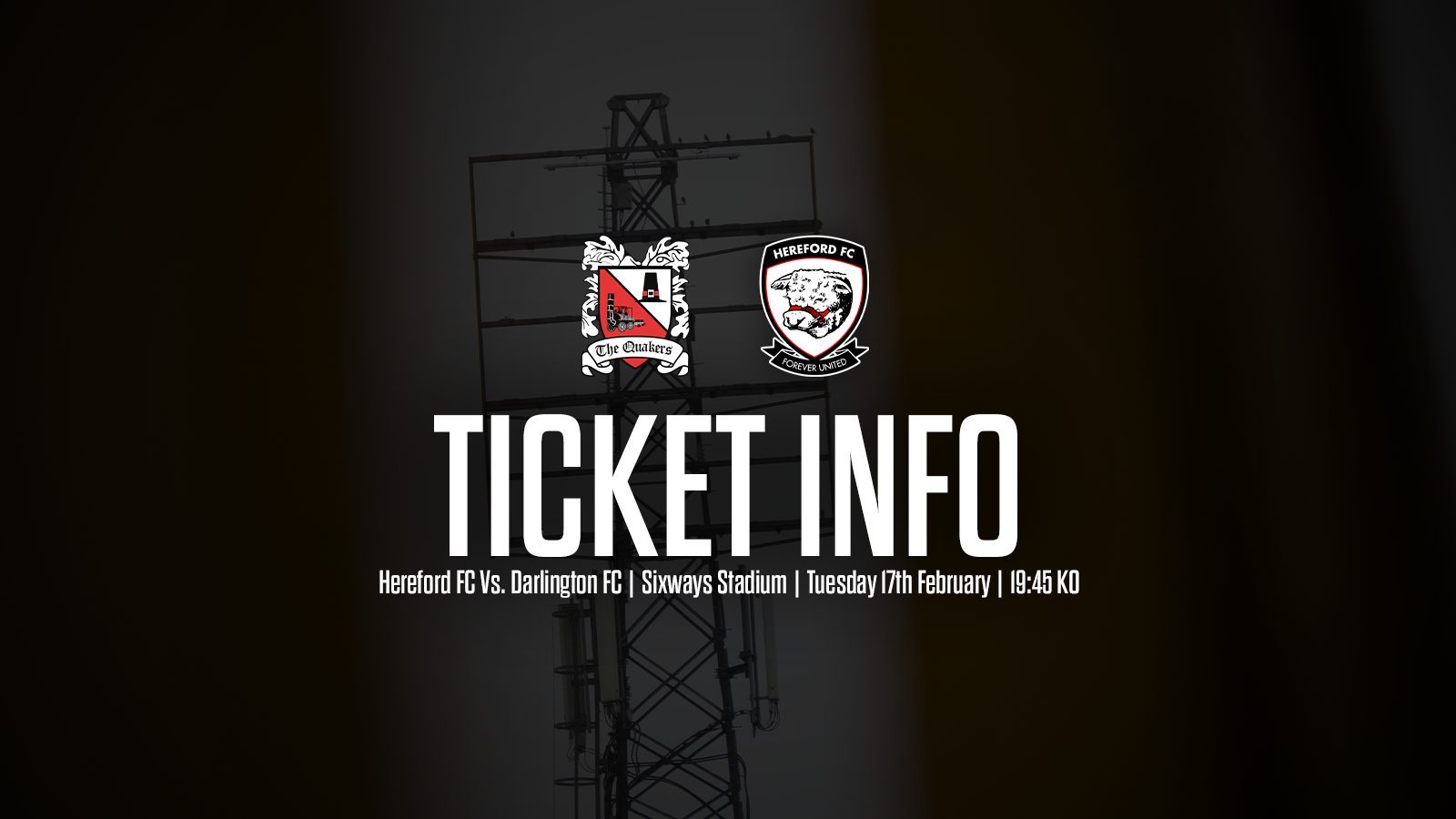 TICKET INFO: Hereford FC vs Darlington – Hereford FC