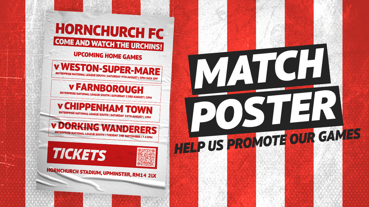 Fixture Posters: Help Us Promote Our Games! – Hornchurch FC