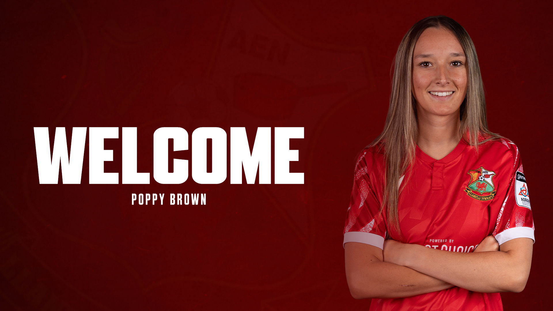 Welcome to the Reds, Poppy Brown! – Llanelli Town AFC