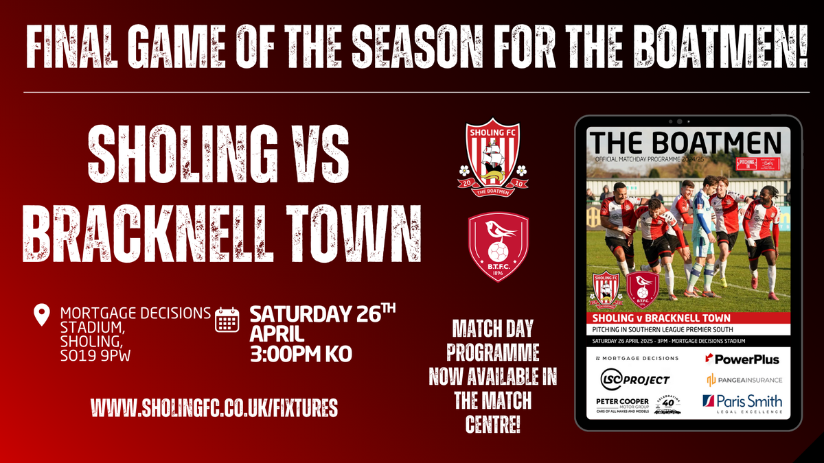 Bracknell Town Match Day Programme – Now Available! – Sholing FC