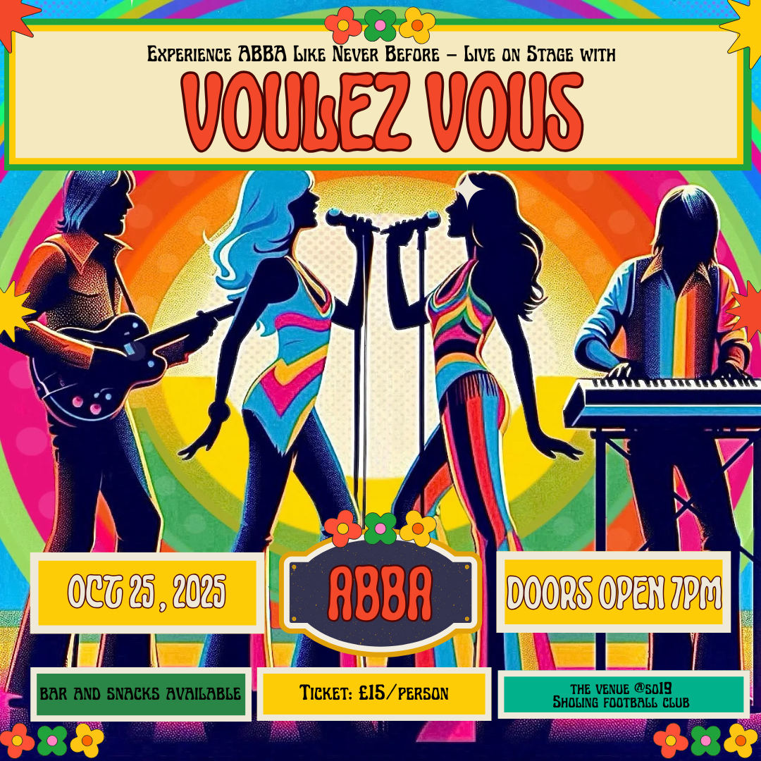 Saturday 25th October – Voulez Vous – Sholing FC
