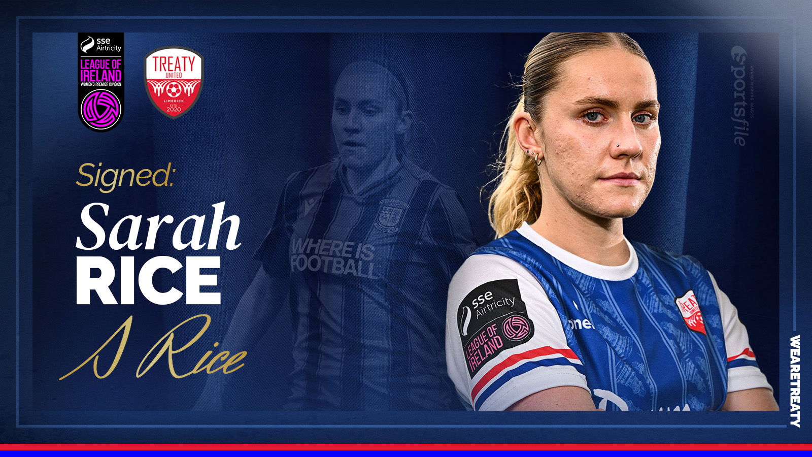 Sarah Rice Signs – Treaty United FC