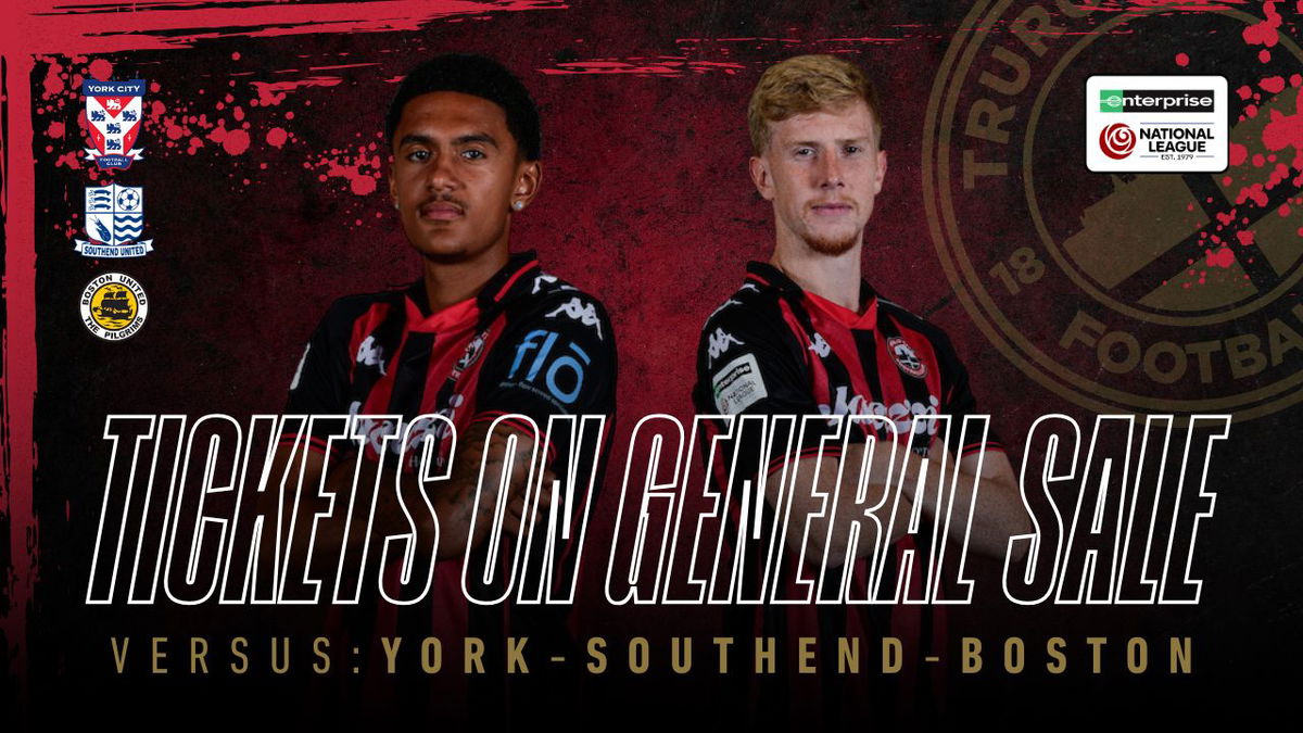 General Sale Tickets: August League Games – Truro City FC