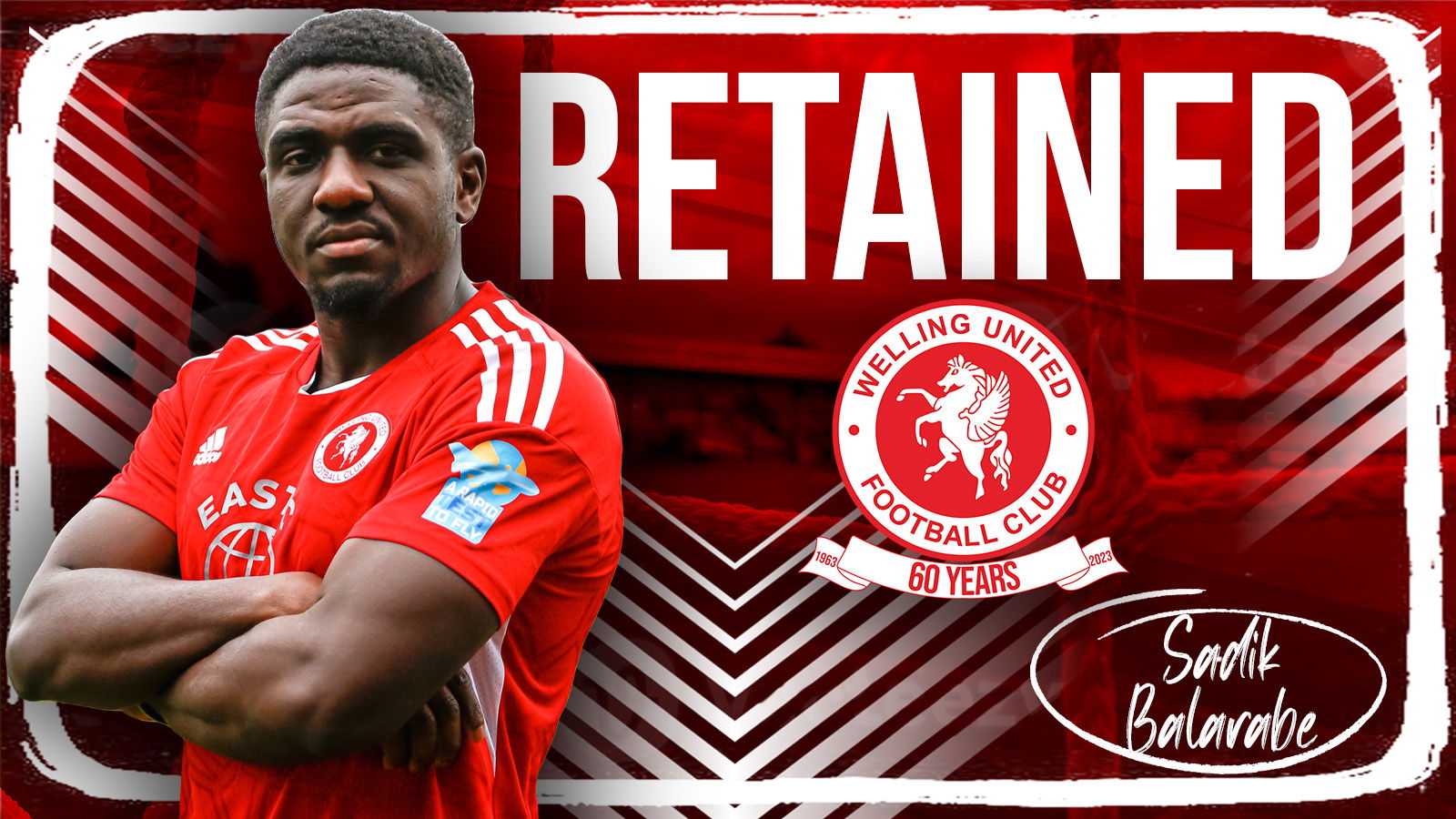 Sadik Balarabe retained for 2023/24 season – Welling United