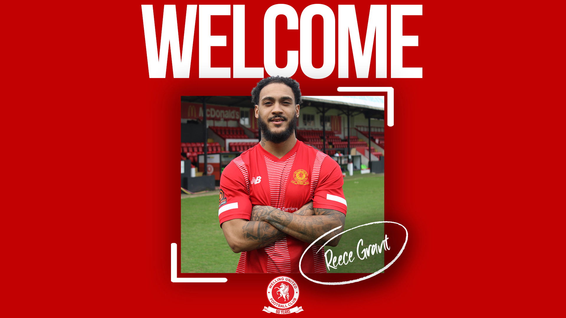 Wings welcome forward Reece Grant – Welling United