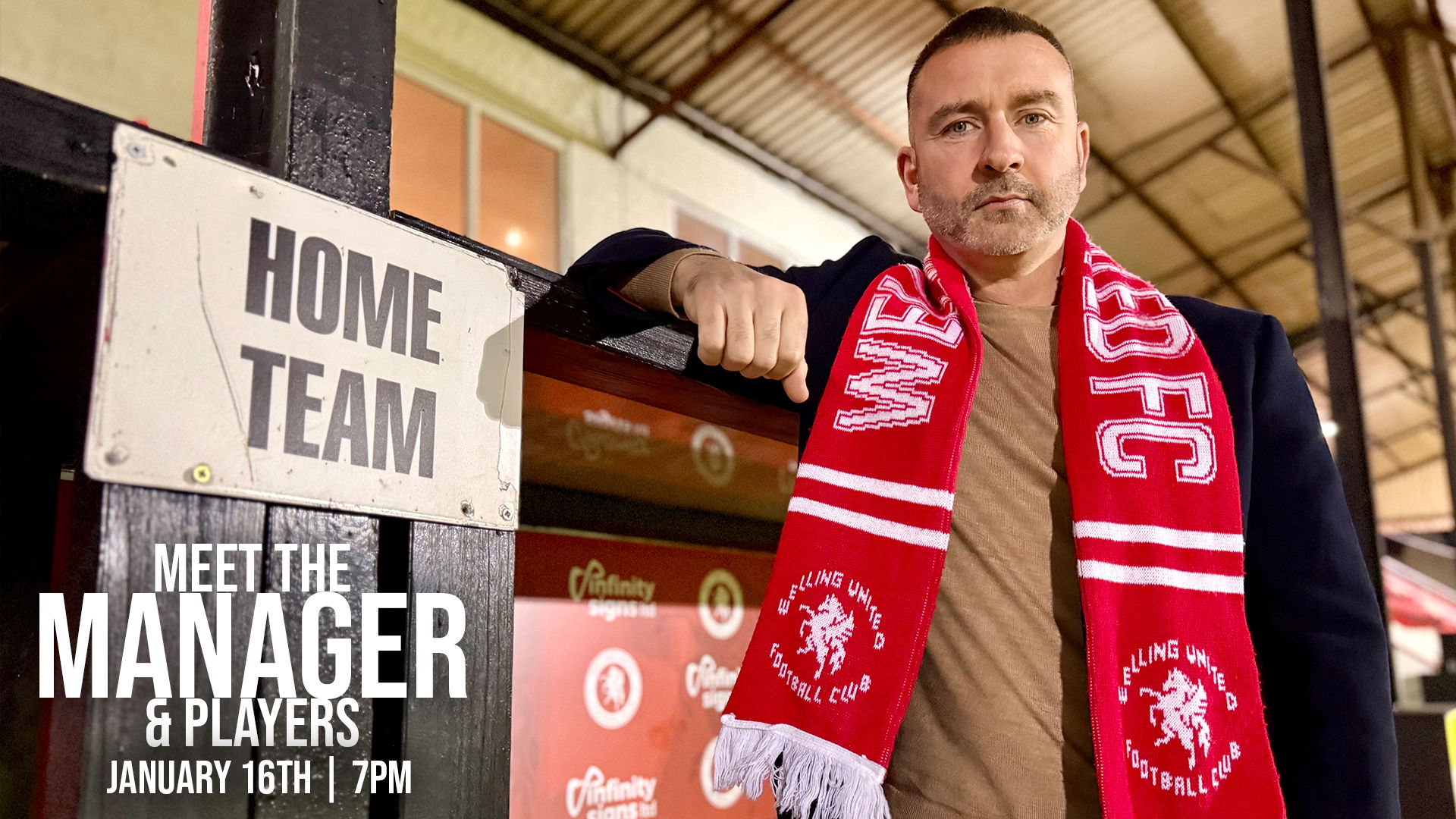 Meet the Manager & players at PVR on Friday – Welling United