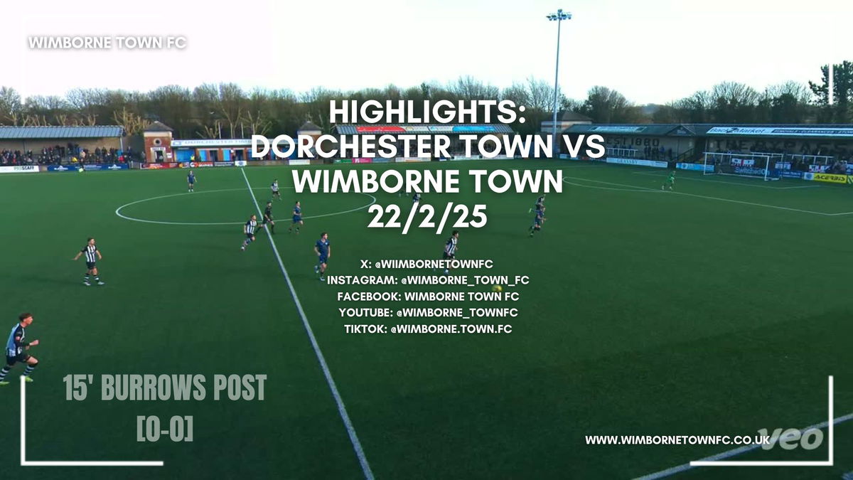 HIGHLIGHTS: Dorchester Town vs Wimborne Town – Wimborne Town