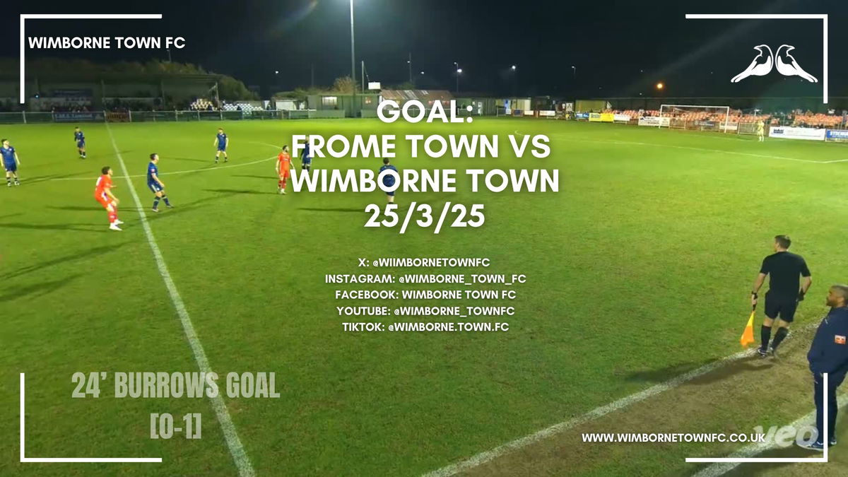 GOAL: Matty Burrows winner against Frome – Wimborne Town