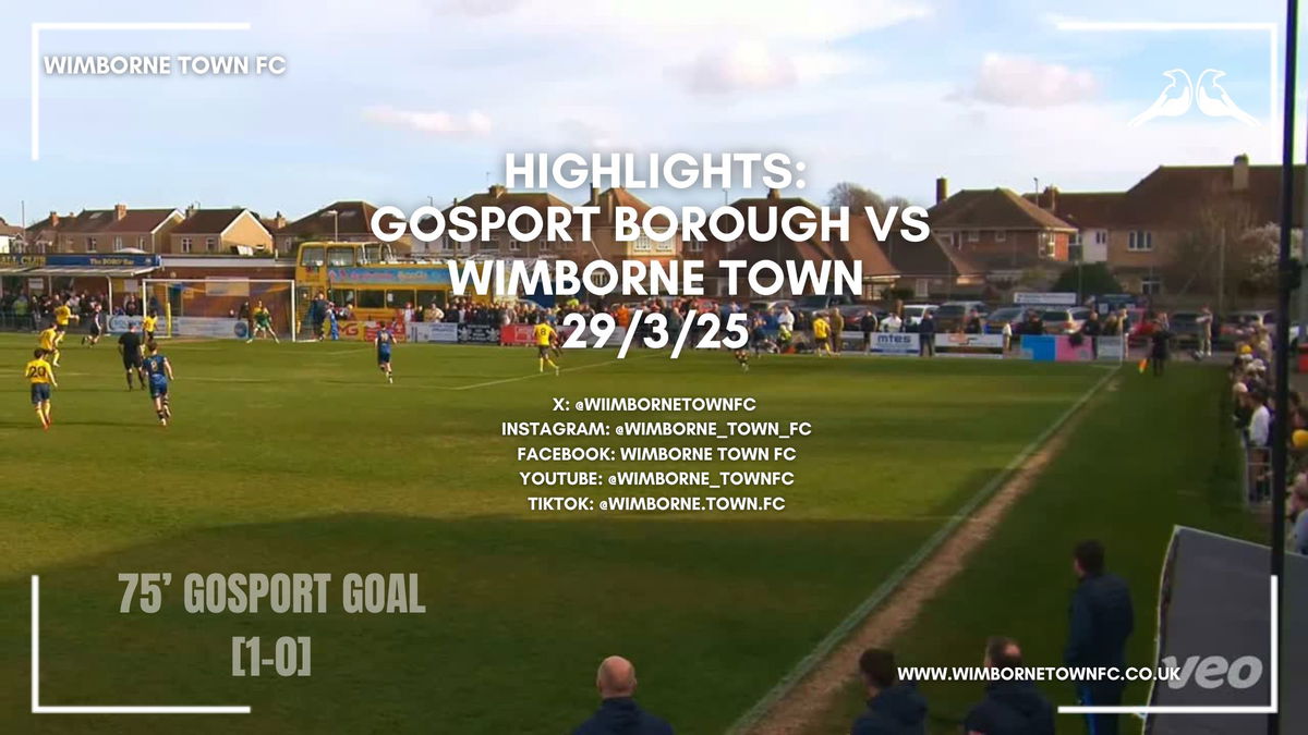 HIGHLIGHTS: Gosport Borough vs Wimborne Town – Wimborne Town